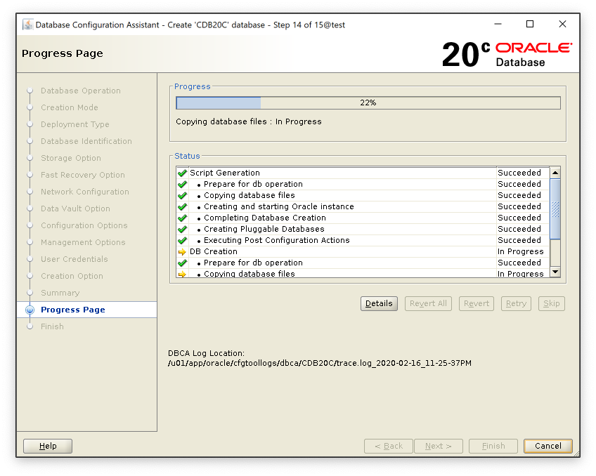 Oracle Database 20c In The Cloud Create Database Dbca Step By Step